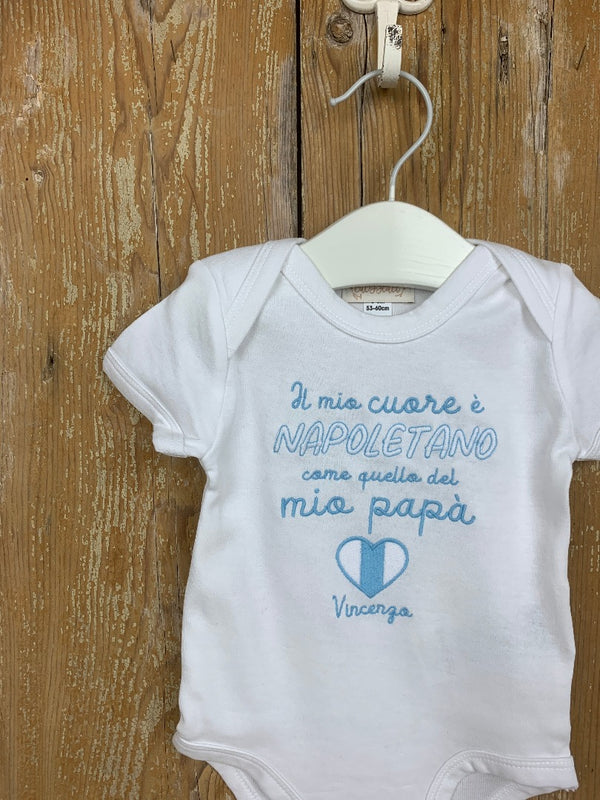 Body neonato ricamato | festa del papà | cucYScuci Riccione