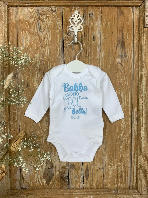 Body neonato ricamato | festa del papà | cucYScuci Riccione