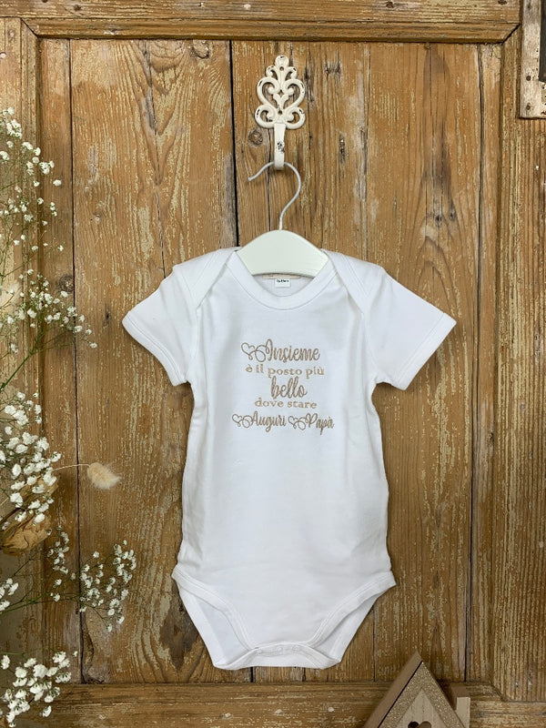 Body neonato ricamato | festa del papà | cucYScuci Riccione