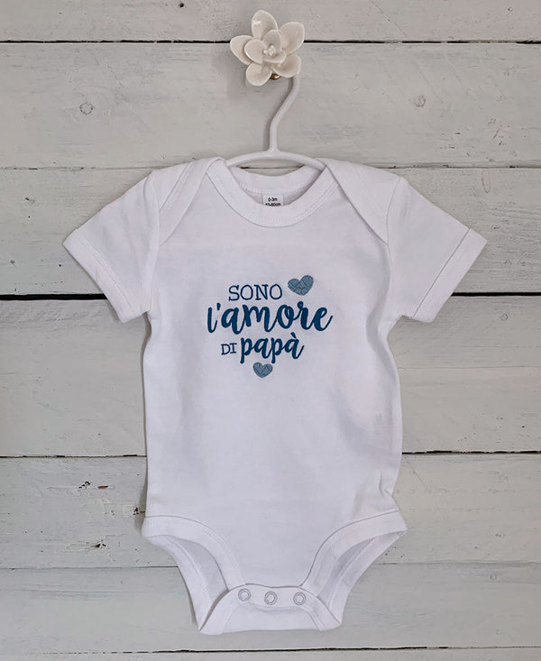 Body neonato ricamato | festa del papà | cucYScuci Riccione